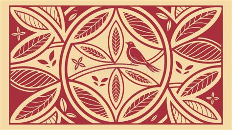 Detailed Geometric Tile Pattern Decorative Repeating Motif Vector Design Generative Ai Stock