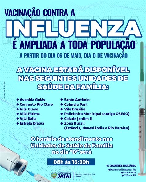 VacinaÇÃo Contra Influenza É Ampliada A Toda PopulaÇÃo A Partir Do Dia