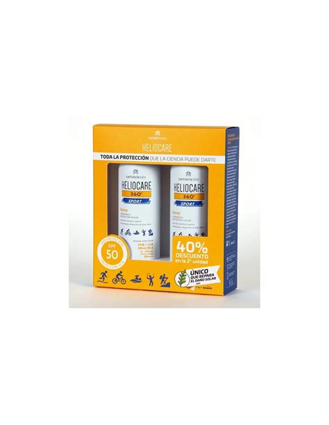 Pack Heliocare 360º Sport Spray 40 Descuento En La 2º Unidad Farmahogar