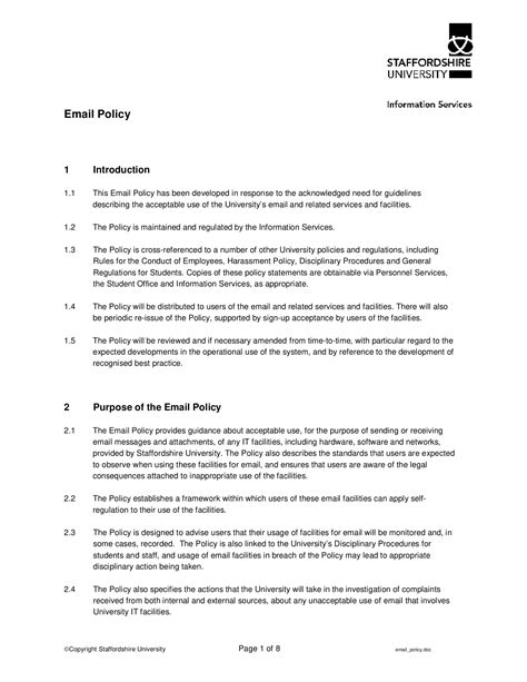 11 Email Policy Examples To Download