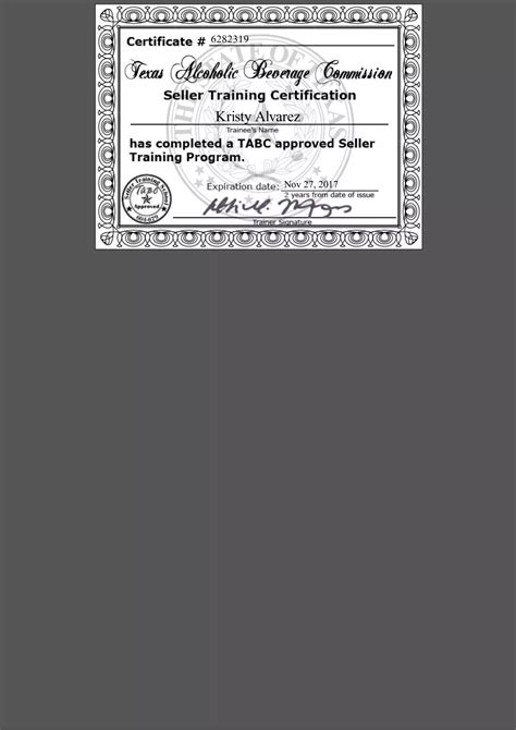 TABC Certification PDF