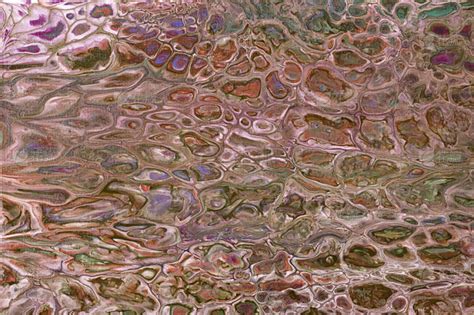 抽象流体或液体艺术背景颜色为棕色和绿色丙烯画