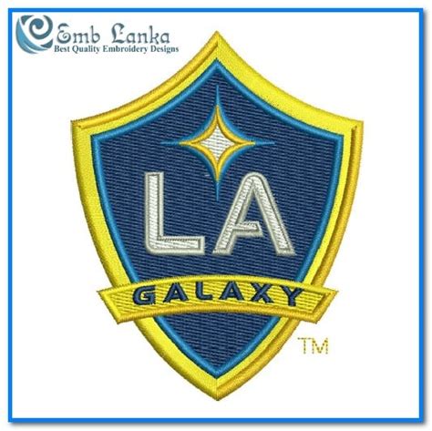 Los Angeles Galaxy Soccer Club Logo Embroidery Design Emblanka