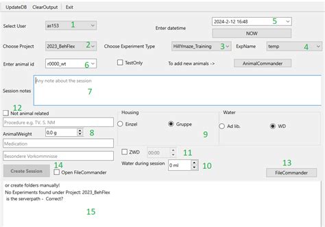 Sessioncommander — Documentation Of The Data Structure Elabbook Etc