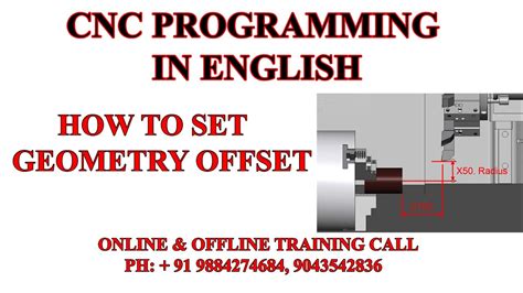 How To Set Geometry Offset In Cnc Lathe Machine Cnc Programming In English Sv Cnc Youtube