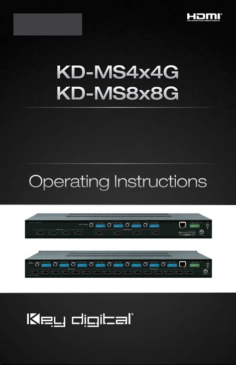 Key Digital KD MS8x8G Handleiding 24 Pagina S