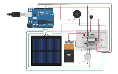 Circuit Design Smart Street Light Tinkercad