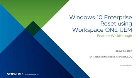 Windows Enterprise Reset Using Workspace ONE Site Title