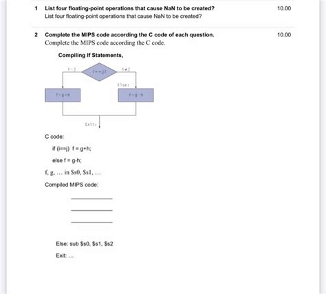 Solved 1000 1 List Four Floating Point Operations That