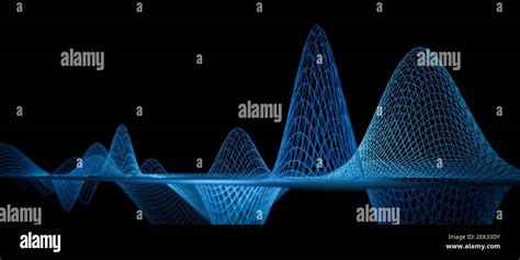 3d Wireframe Structure Modern Abstract Virtual Grid Background Audio Soundwaves Sound Wave