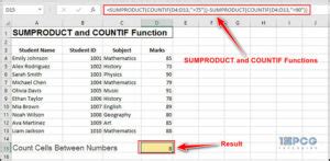 Excel Sumproduct And Countif Functions With Multiple Criteria