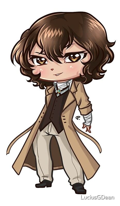 Bungou Stray Dogs Chibi Dazai Osamu By Luciusgdean Redbubble