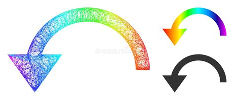rainbow network gradient rotate ccw icon stock vector illustration of