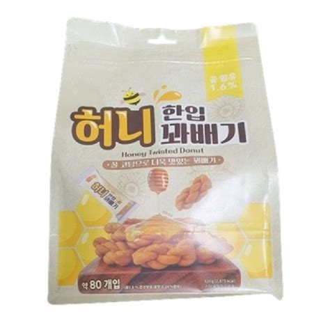 허니 한입 꿀 꽈배기 520g 개별포장 약 80개입 전통스낵 전통과자 스낵 과자 꽈배기스낵 홈플러스 판매자택배