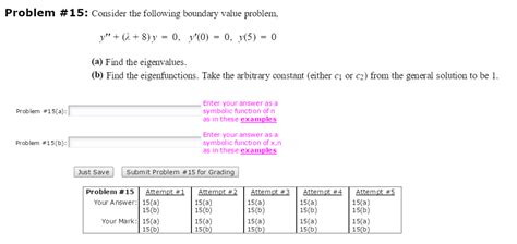 Solved Consider The Following Boundary Value Problem Y