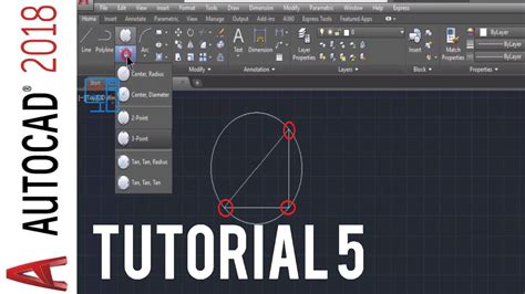 How To Use Circle Command In Autocad Cadd Parametric Autocad Command