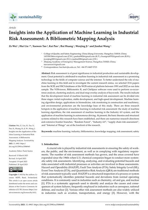 Pdf Insights Into The Application Of Machine Learning In Industrial