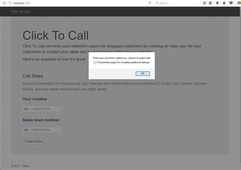 C Twilio Clicktocall Csharp Internal Error After First Launch
