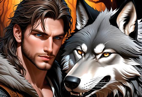 A Guy And His Wolf By Aihell55 On Deviantart