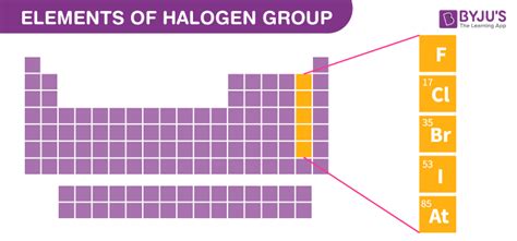 Halogen Group Elements Of Halogen Group Along With Their Various Properties