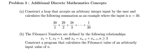 Solved Problem 3 Additional Discrete Mathematics Concepts