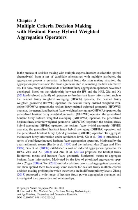 Pdf Multiple Criteria Decision Making With Hesitant Fuzzy Hybrid