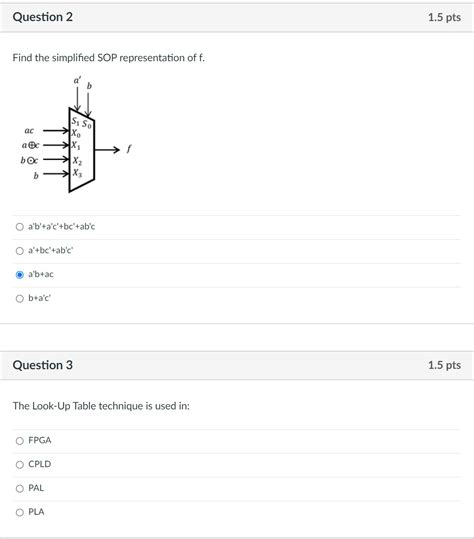 Solved Find The Simplified SOP Representation Of F Chegg