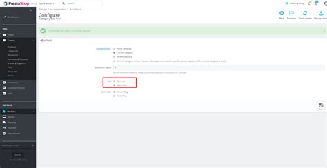 The Frontend Does Not Assume The Ordering Of The Categories · Issue 14070 · Prestashop