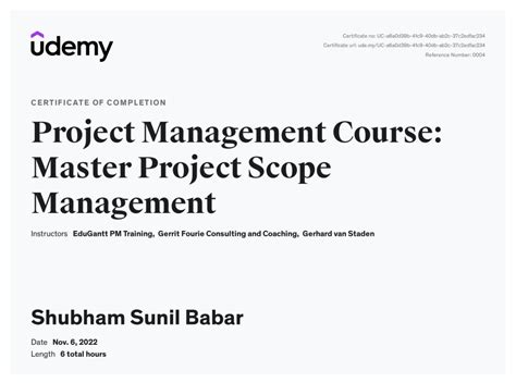 Shubham Babar On Linkedin Udemy Course Completion Certificate