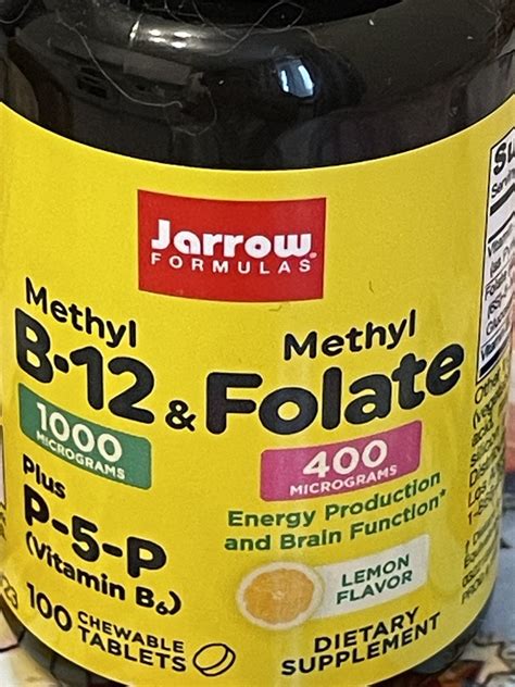 Витамины Jarrow Formulas Methyl B 12andmethylfolate Plus B6 отзывы