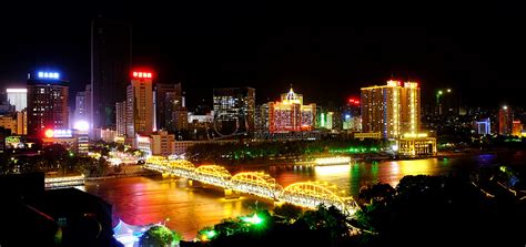 兰州中山桥夜景高清图片下载 正版图片500521665 摄图网