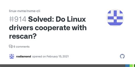 Solved Do Linux Drivers Cooperate With Rescan · Issue 914 · Linux