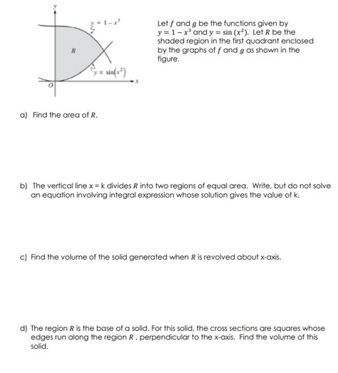 Solved Let F And G Be The Functions Given By Y X And Y Chegg Com