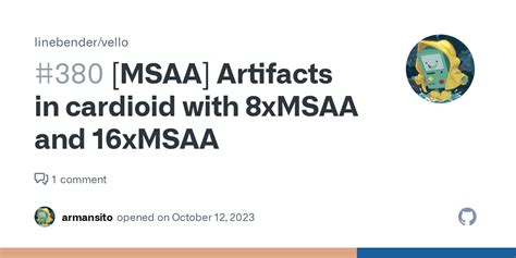 Msaa Artifacts In Cardioid With 8xmsaa And 16xmsaa · Issue 380