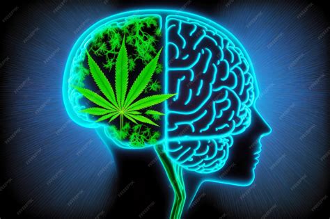 Premium Photo Cannabis Leaf And Human Brain Background