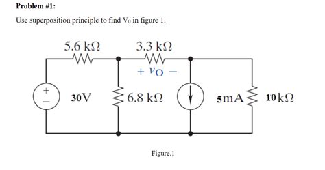 solved problem 1 use superposition principle to find vo in