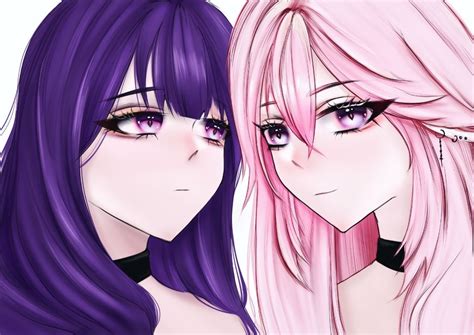 Фанарт Яэ мико и Райден Genshin Impact Hoyolab