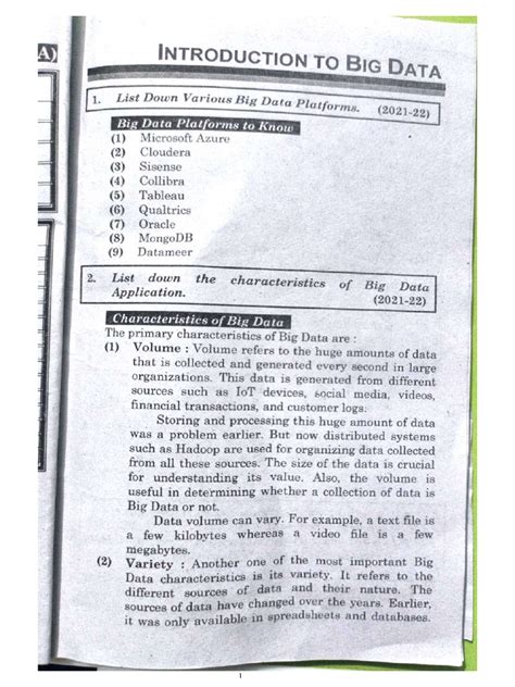Big Data Kph For Mca Pdf