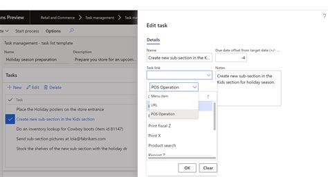 Create Task Lists And Add Tasks Commerce Dynamics 365 Microsoft Learn