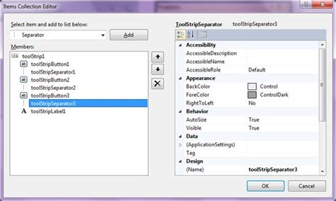 Build Toolbars Using Toolstrip Control In C