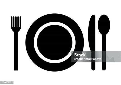 접시 포크 및 숟가락 아이콘입니다 벡터 일러스트 레이 션 0명에 대한 스톡 벡터 아트 및 기타 이미지 0명 강철 개체 그룹 Istock
