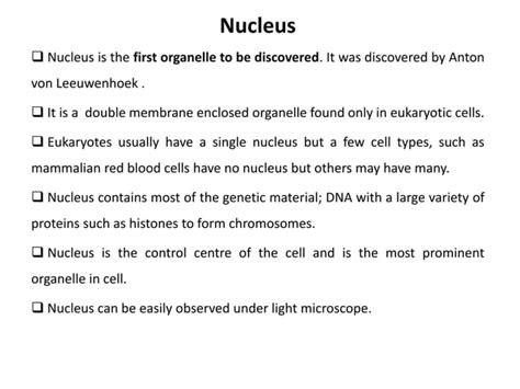 Nucleus PPT Free Download