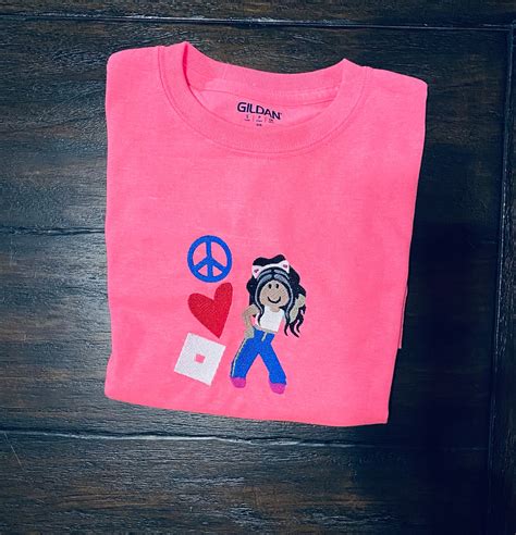 Roblox Peace Love Roblox Tee Shirt Girl T Embroidered T Shirt Shirt High Quality Unique