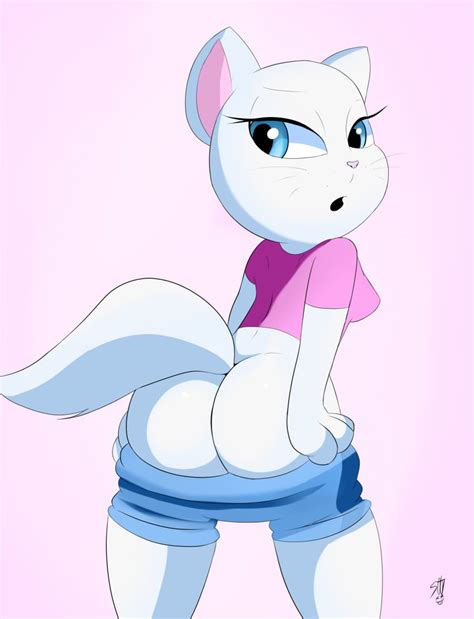 Rule 34 Angela Ass Back View Blue Eyes Cat Fat Ass Female Female Only Fur Furry Large Ass