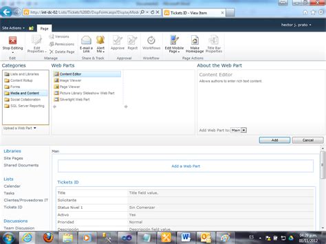 Hector Prato Blog Personal Tutorial Para Crear Listas Maestro Detalle En Sharepoint 2010