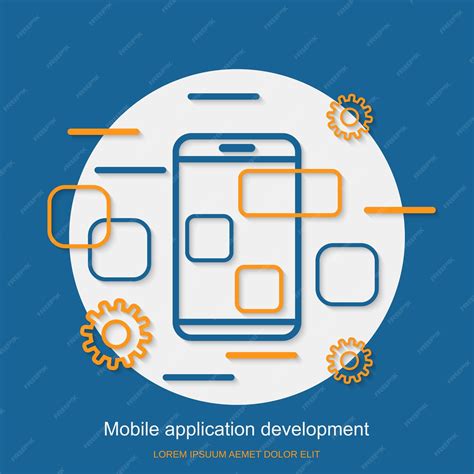 Premium Vector Mobile Application Development Flat Design Style Vector Concept Illustration