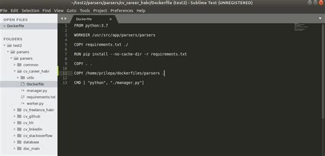 Python Добавление файлов в Dockerfile из папок находящихся вне