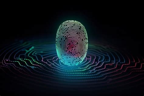 Premium Ai Image Fingerprint Authentication Button Biometric Security