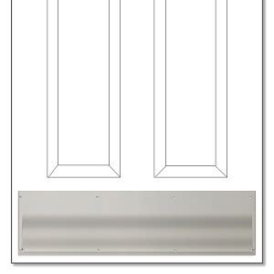 Polished Stainless Steel Kickplate Brass Accents Polished Stainless