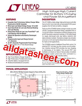 LT3652 Datasheet PDF Linear Technology